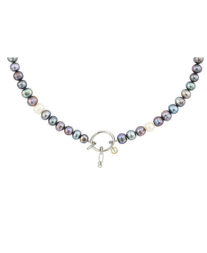 Rebl Jewelry Nova Mixed Pearl Necklace - Macy's