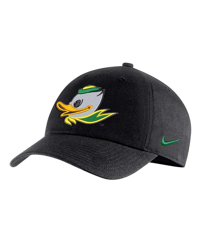 Nike Men's Black Oregon Ducks Heritage86 Logo Performance Adjustable ...