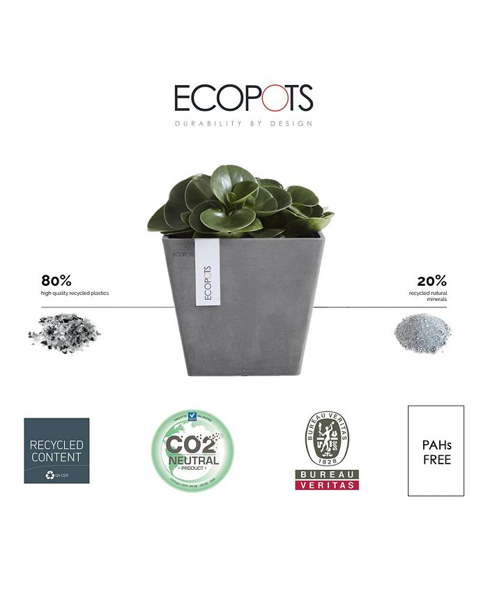 ECOPOTS Rotterdam Durable Indoor and Outdoor Modern Planter, 8in - Macy's