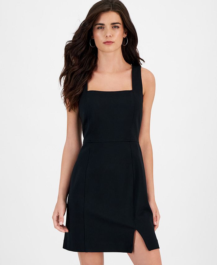 Bar III Women's Square-Neck Front-Slit Mini Dress, Created for Macy's ...