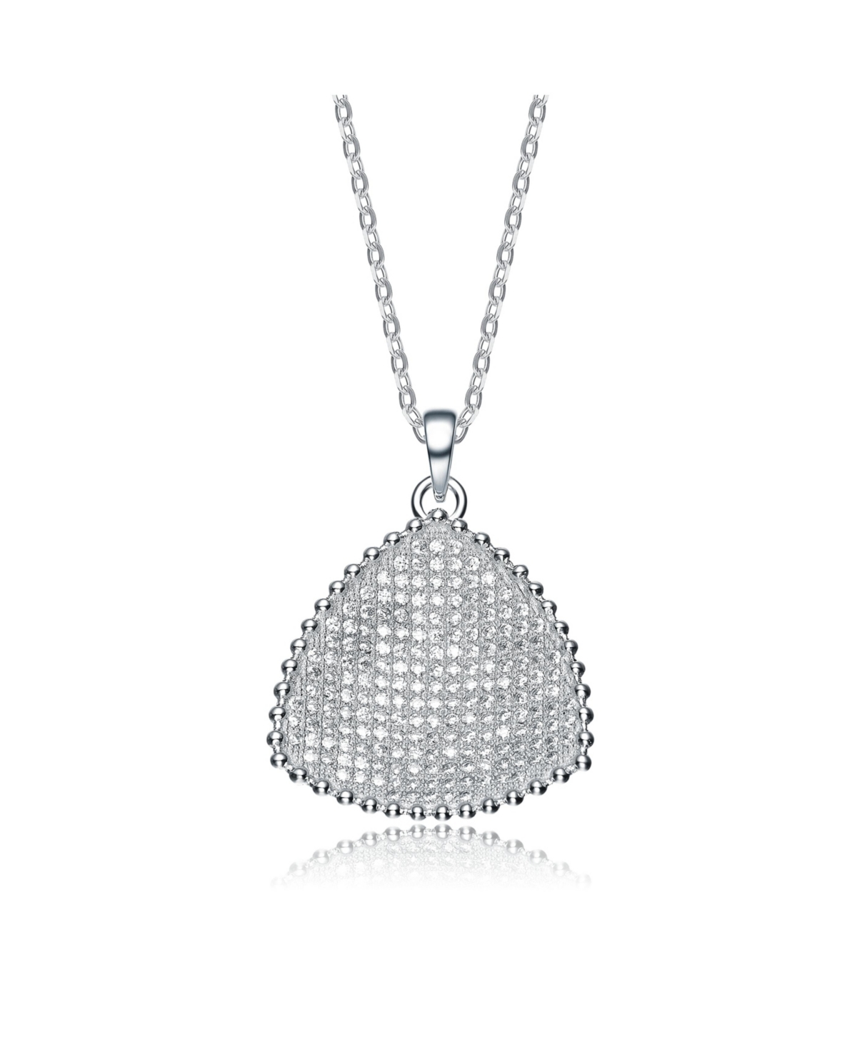 Click here for Sterling Silver Cubic Zirconia Triangle Sparkle Pe... prices