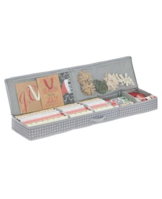mDesign Long Gift-Wrapping Paper Storage Bag with Handles and Zipper ...