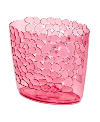 mDesign Plastic Slim Oval 2 Gallon Pebble Trash Can Wastebasket Bin ...