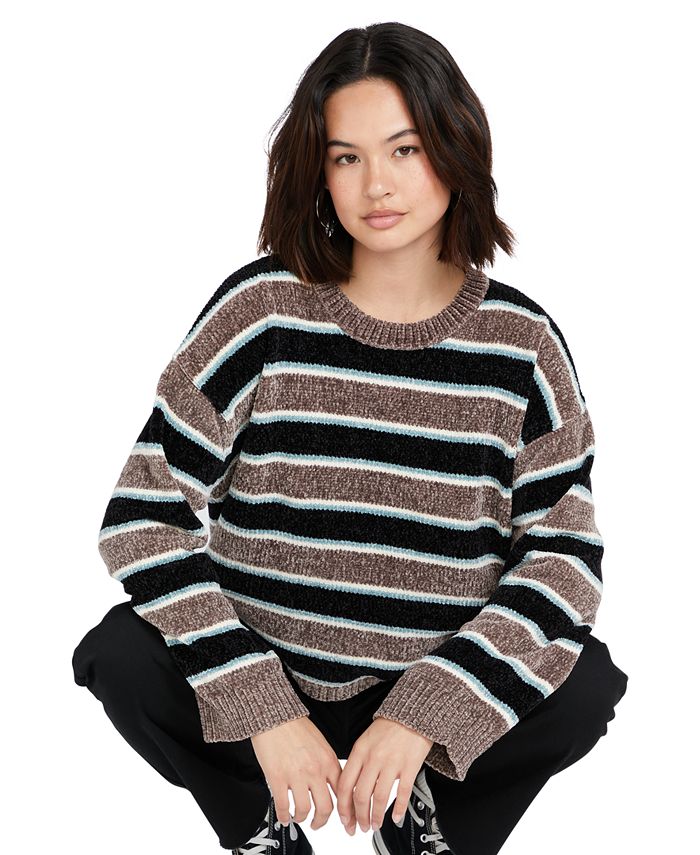 Volcom Juniors' Bubble Tea Striped Sweater - Macy's