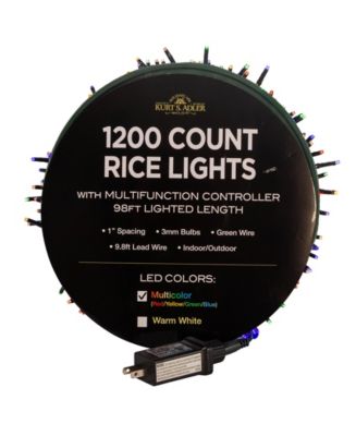 Kurt Adler 1200-Light 98' LED Rice Light Set - Macy's