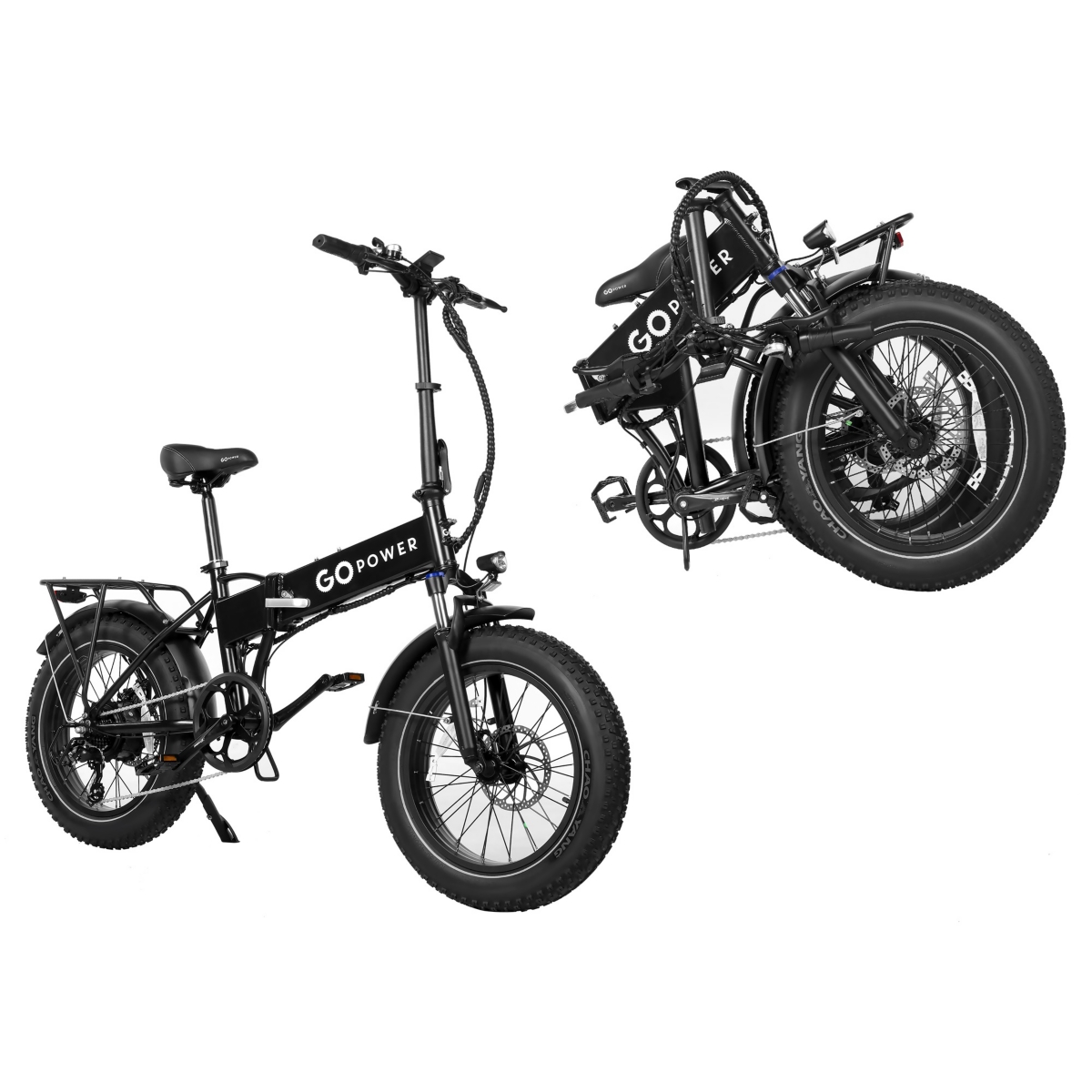 Click here for GoExpress Foldable  Fat-Tire Electric Bike - Black prices