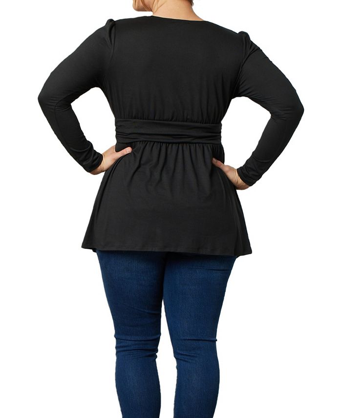 Kiyonna Plus Size Delilah Long Sleeve Top - Macy's