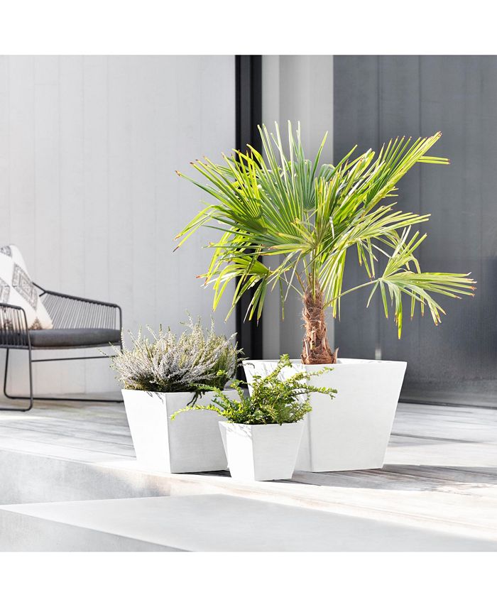 ECOPOTS Rotterdam Indoor and Outdoor Square Planter, 12in - Macy's