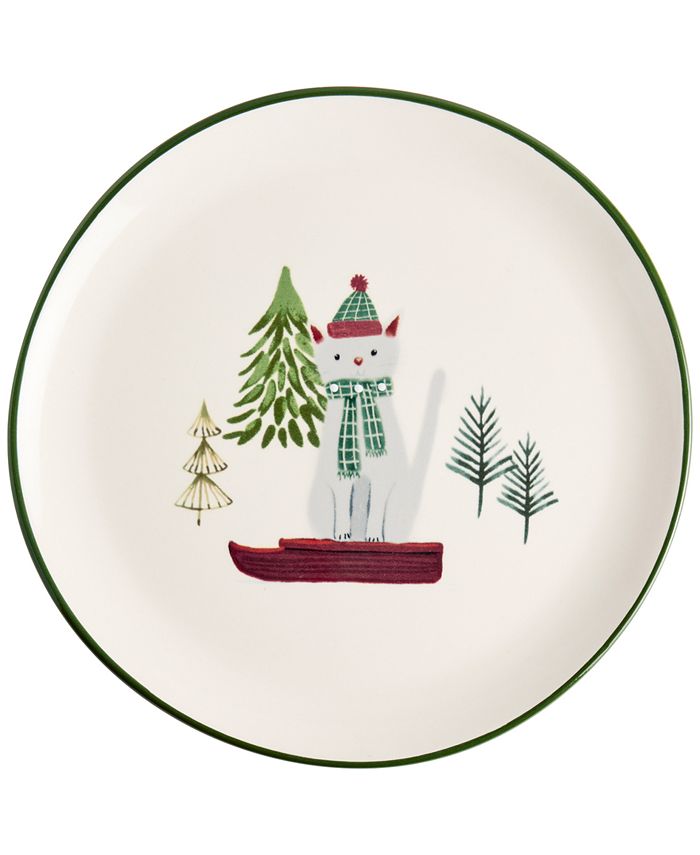 Tabletops Unlimited Furry Cats Salad Plates, Set of 4 - Macy's