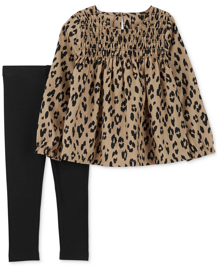 Carter's Toddler Girls Leopard-Print Top and Leggings, 2 Piece Set - Macy's