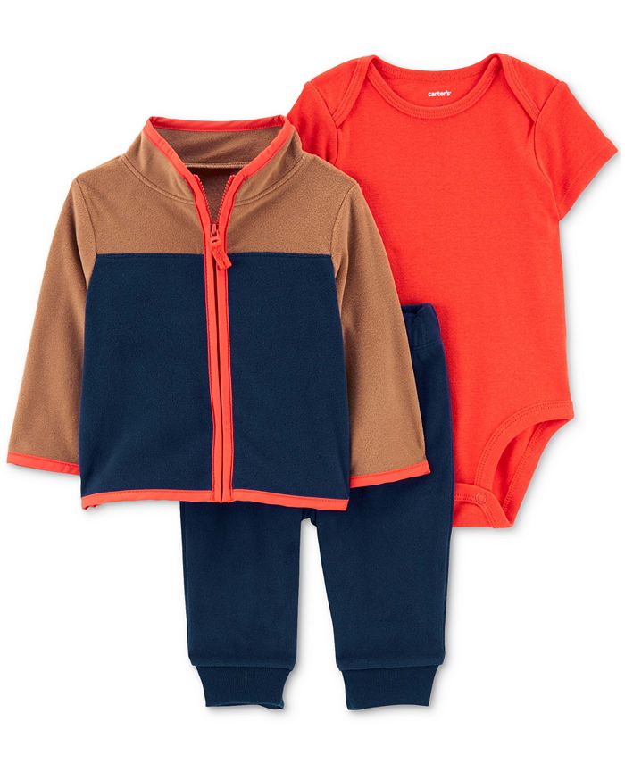 Carter's Baby Boys 3-Pc. Fleece Outfit Set - Macy's