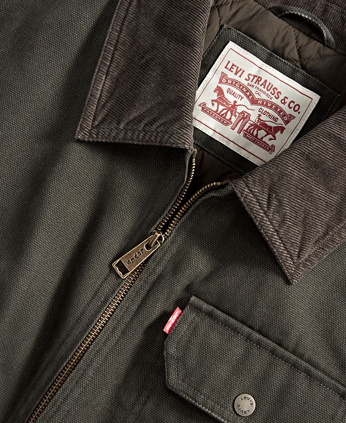 Levi's Levi’s® Men's Cotton Canvas Zip-Front Utility Jacket - Macy's
