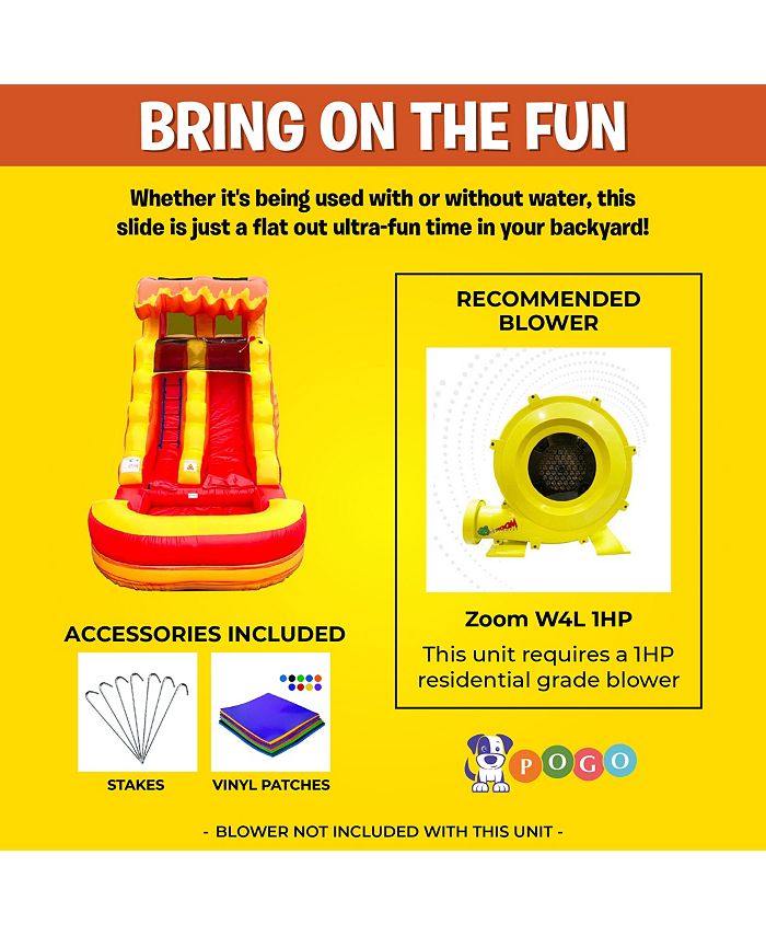 Pogo Bounce House Inflatable Water Slide for Kids (Without Blower) - 21 ...