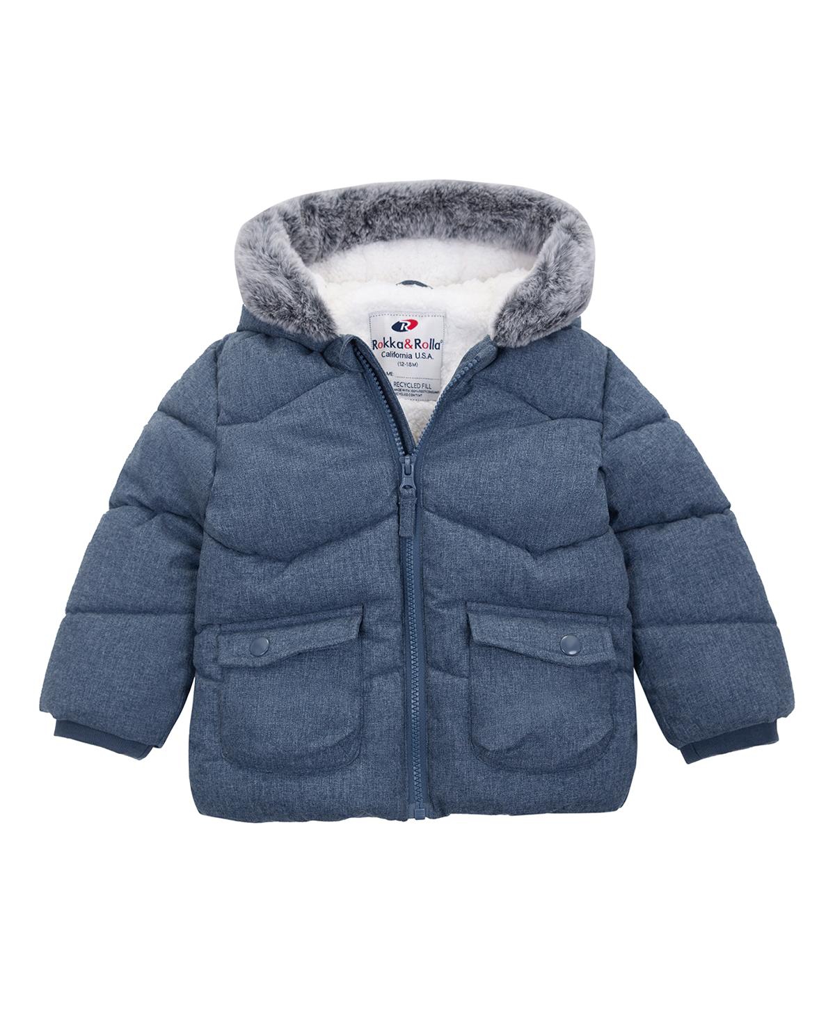Click here for Rokka&Rolla Baby Boys Sherpa Lined Puffer Jacket W... prices