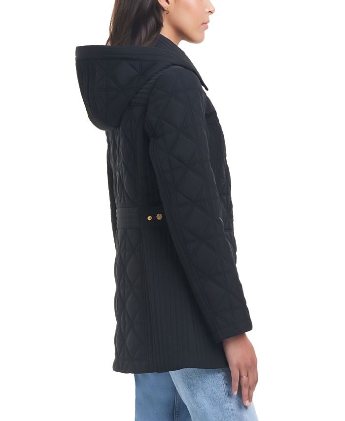 Jones New York Women's Hooded Quilted Coat - Macy's