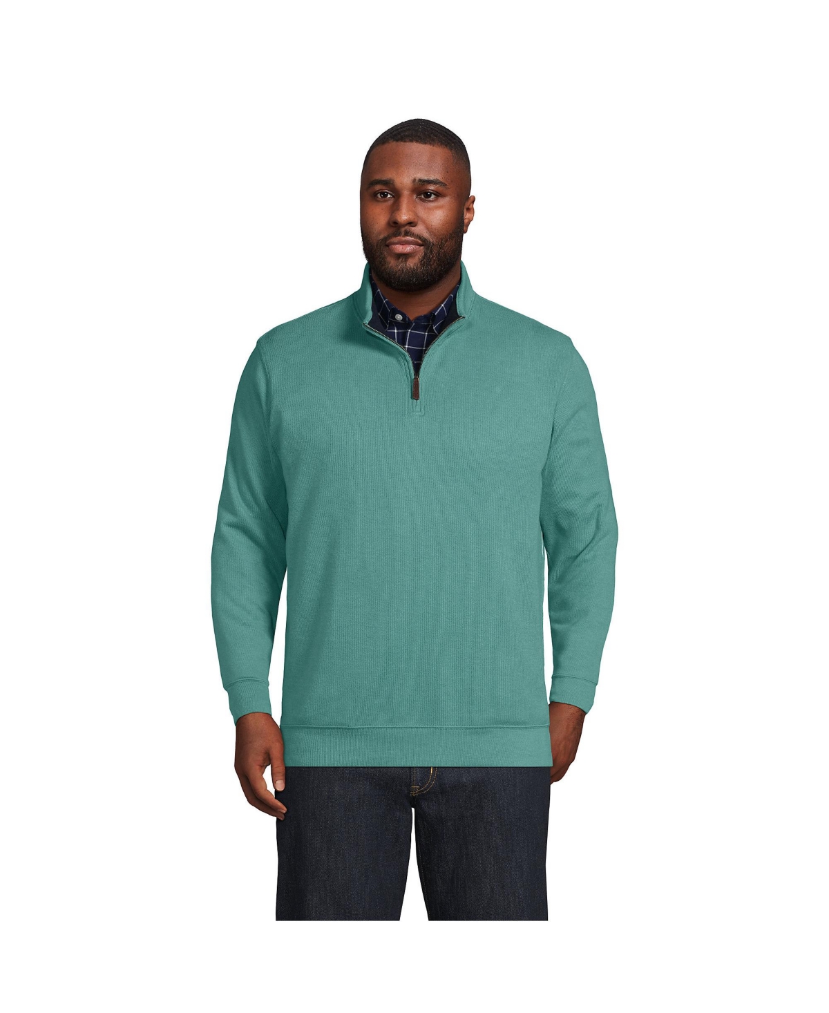 Click here for Lands End Big & Tall Bedford Rib Quarter Zip Sweat... prices