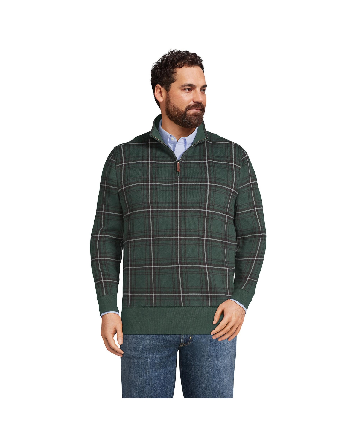Click here for Lands End Big & Tall Bedford Rib Quarter Zip Sweat... prices