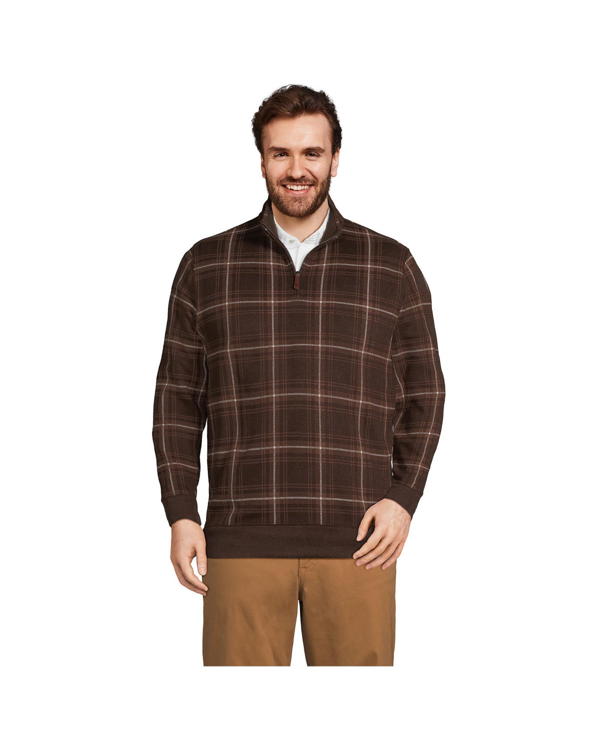Click here for Lands End Big & Tall Bedford Rib Quarter Zip Sweat... prices