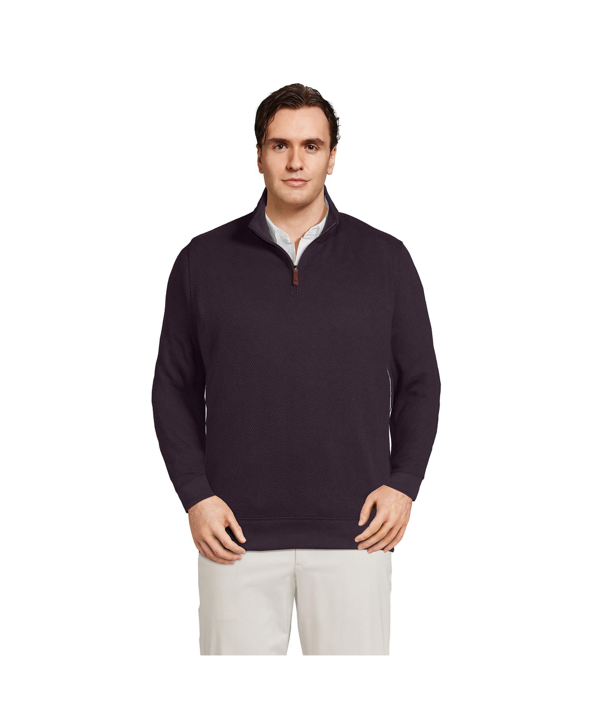 Click here for Lands End Big & Tall Bedford Rib Quarter Zip Sweat... prices