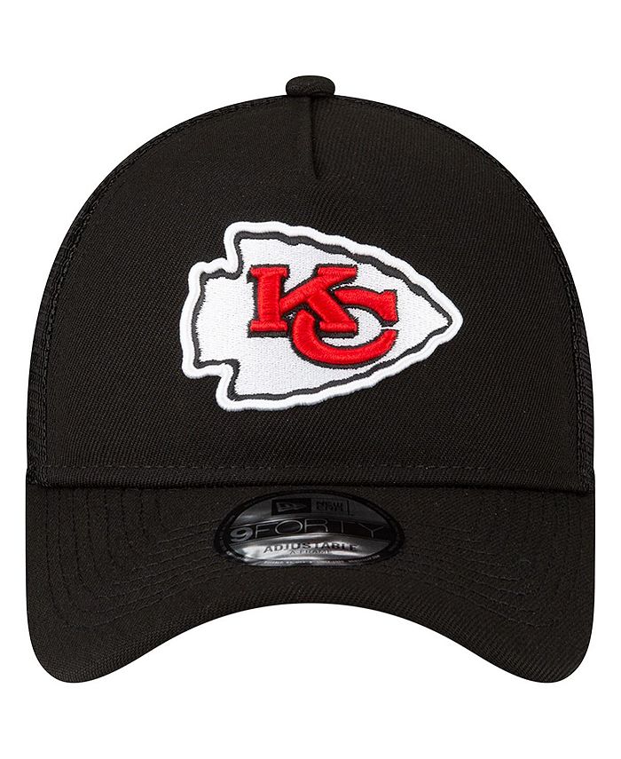 New Era Men's Black Kansas City Chiefs A-Frame Trucker 9FORTY ...