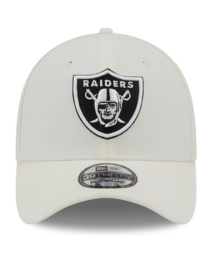 New Era Men's Cream Las Vegas Raiders Chrome Collection 39THIRTY Flex ...