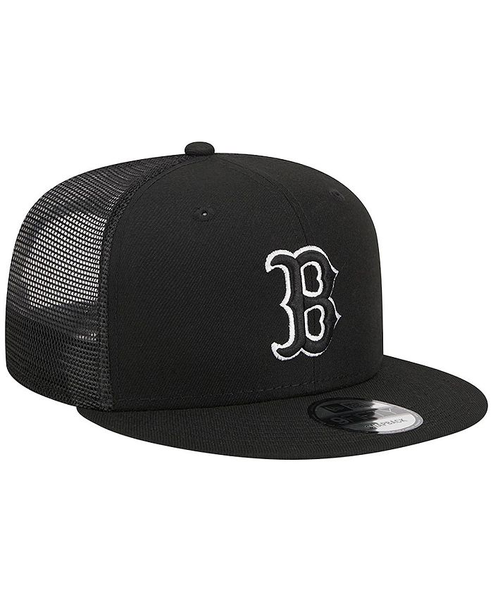New Era Men's Black Boston Red Sox Trucker 9FIFTY Snapback Hat - Macy's