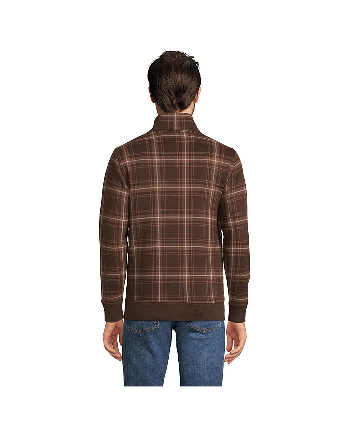 Lands' End Men's Bedford Rib Quarter Zip Sweater - Macy's