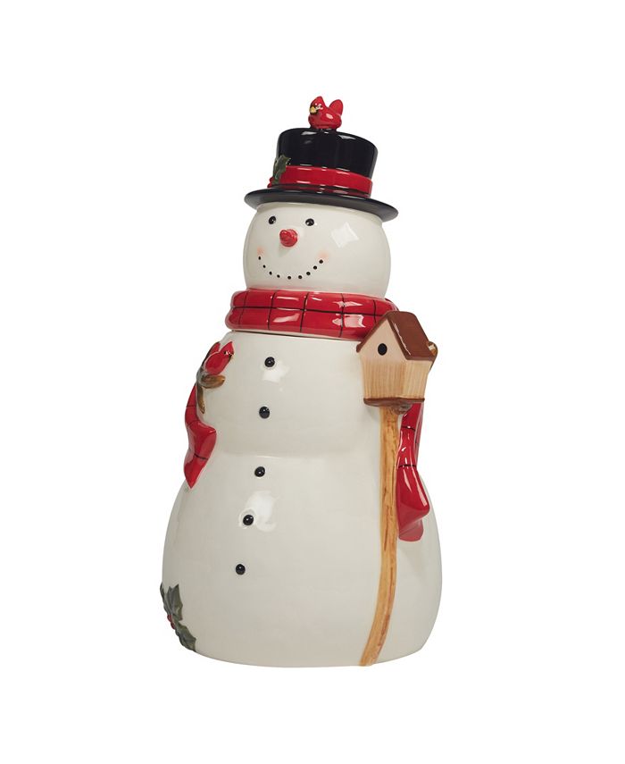 Certified International Joy of Christmas 3-D Snowman Cookie Jar - Macy's