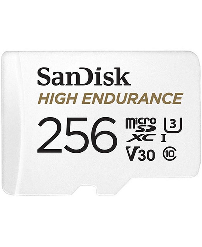 Sandisk High Endurance Micro Sdx Card for 256GB, U3, V30 C10 Full Hd ...