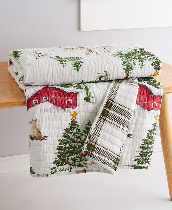 Levtex Tatum Pines Holiday Quilted Throw, 50" x 60" - Macy's