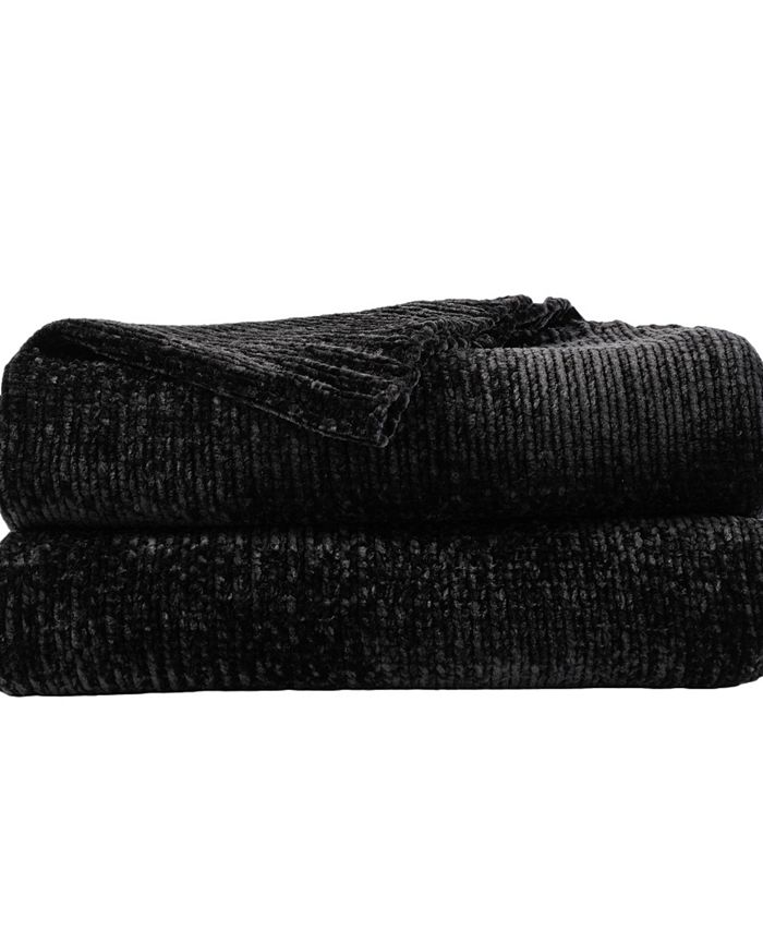 Battilo Lifestyle Solid Woven Micro Chenille Throw, 51" x 67" - Macy's