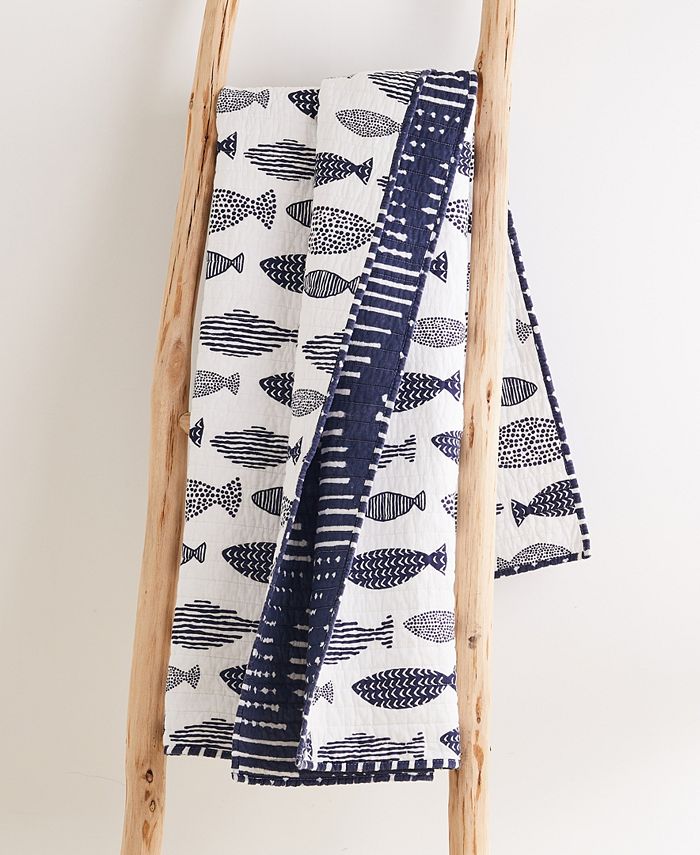 Levtex Bakio Coastal Escape Reversible Quilted Throw, 50" x 60" - Macy's