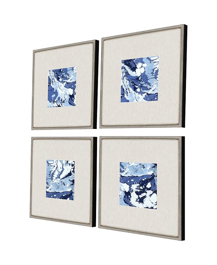 Paragon Picture Gallery Marbleized Framed Art, Set of 4 - Macy's