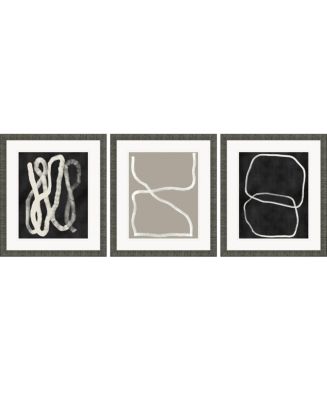 Naive Lines II Framed Art, Set of 3 - Macy's