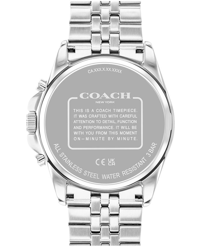 COACH Men's Greyson Two-Tone Stainless Steel Bracelet Watch 43mm - Macy's