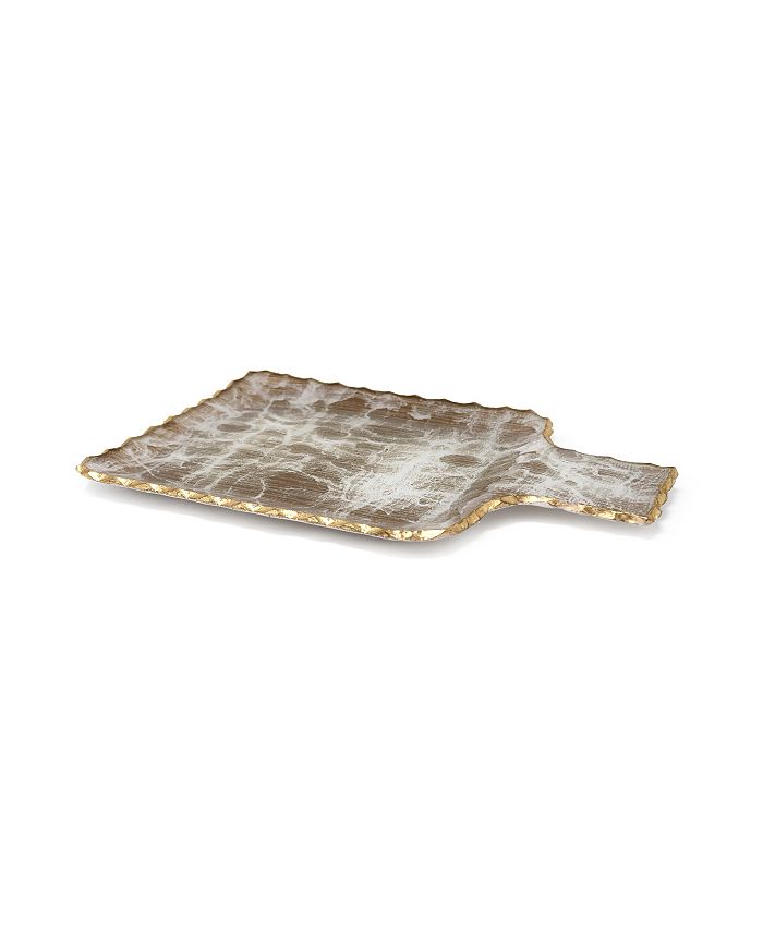 Classic Touch Gold-Tone Brushed Tray, Large - Macy's