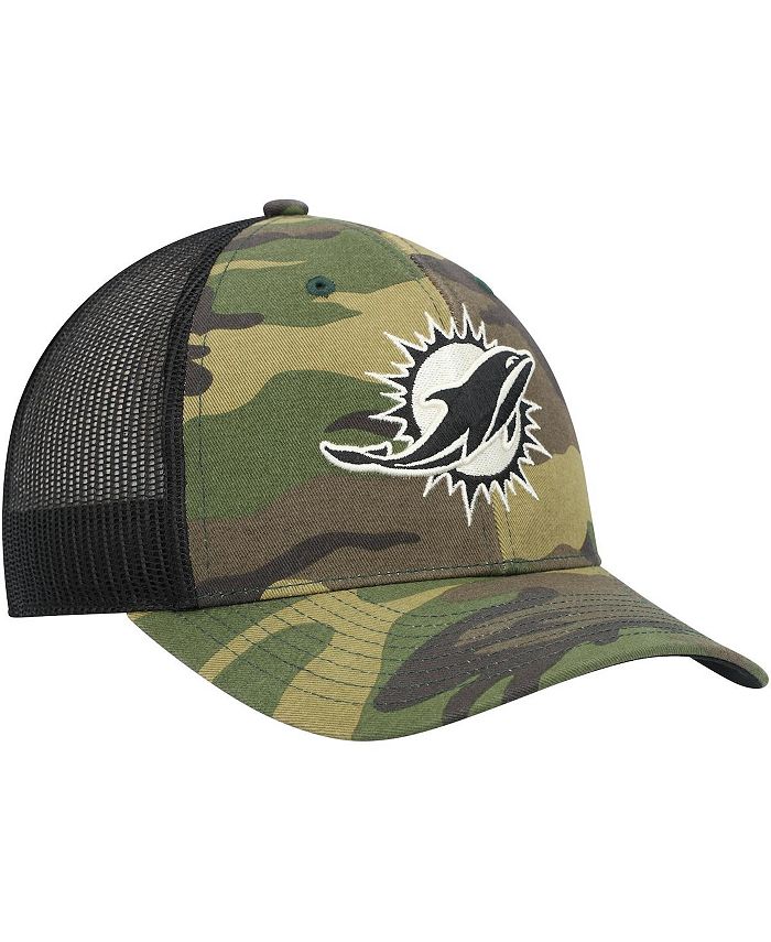 '47 Brand Men's Camo, Black Miami Dolphins Trucker Adjustable Hat - Macy's