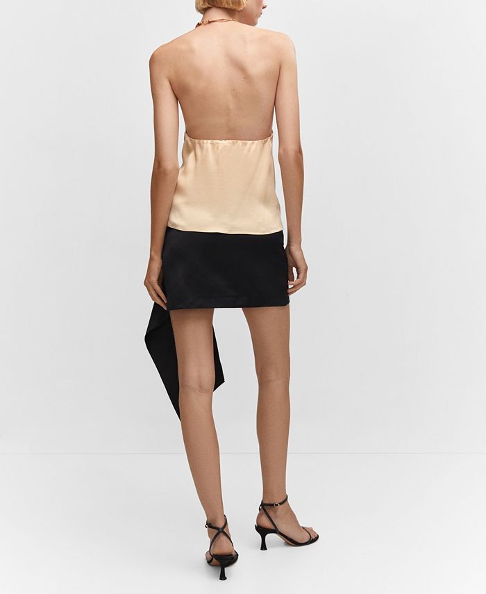 MANGO Women's Metallic Flower Detail Top - Macy's