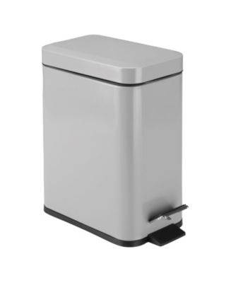 mDesign Rectangle Metal Step Can with Liner/Handle, 1.3 Gallon - Macy's