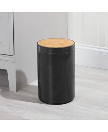 mDesign Plastic Round Trash Can with Swing-Close Lid - Macy's