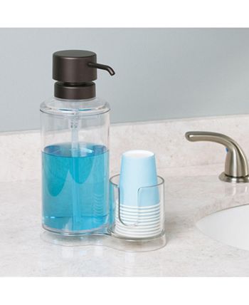 mDesign Plastic Refillable Mouthwash Dispenser/Cup Organizer - Macy's