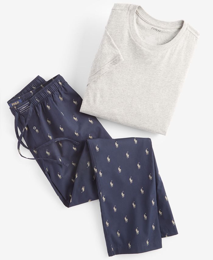 Polo Ralph Lauren Men's Cotton Jersey Sleep Shirt & Polo Player Pajama Pants - Macy's