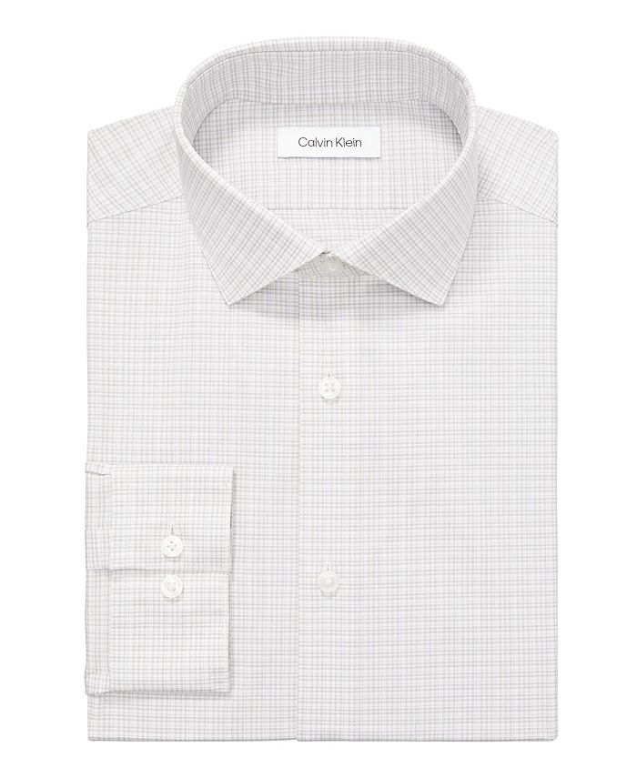 Calvin Klein Calvin Klein Men's Steel+ Slim Fit Stretch Wrinkle Free Dress Shirt - Macy's