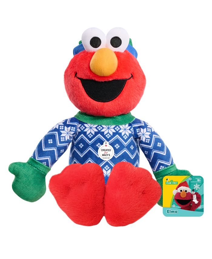 Sesame Street CLOSEOUT! Holiday Elmo 15" Large Plush Stuffed Animal ...