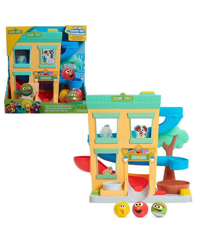 Sesame Street 'Round The Neighborhood 4-Piece Ball Drop Playset and ...