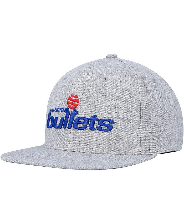 Mitchell & Ness Men's Heather Gray Washington Bullets Hardwood Classics ...