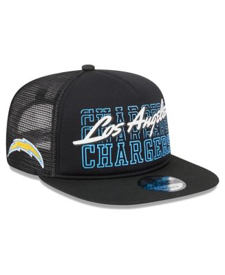 Men's New Era Black Los Angeles Chargers Instant Replay 9FIFTY Snapback ...