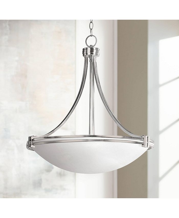 Possini Euro Design Deco Brushed Nickel Pendant Chandelier 24.25" Wide ...