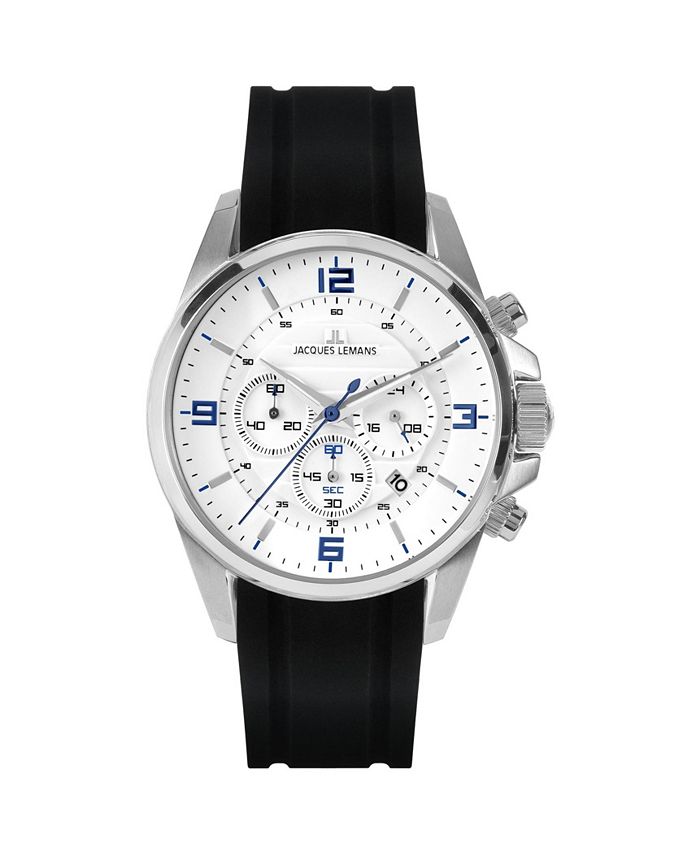 Jacques Lemans Men's Liverpool Watch with Silicone, Solid Stainless ...