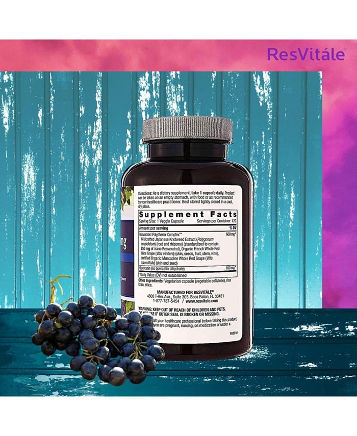 ResVitale Resveratrol Tablets 250mg - Youth-Promoting Antioxidants ...